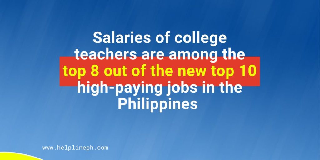 Salaries of college teachers are among the top 8 out of the new top 10 ...