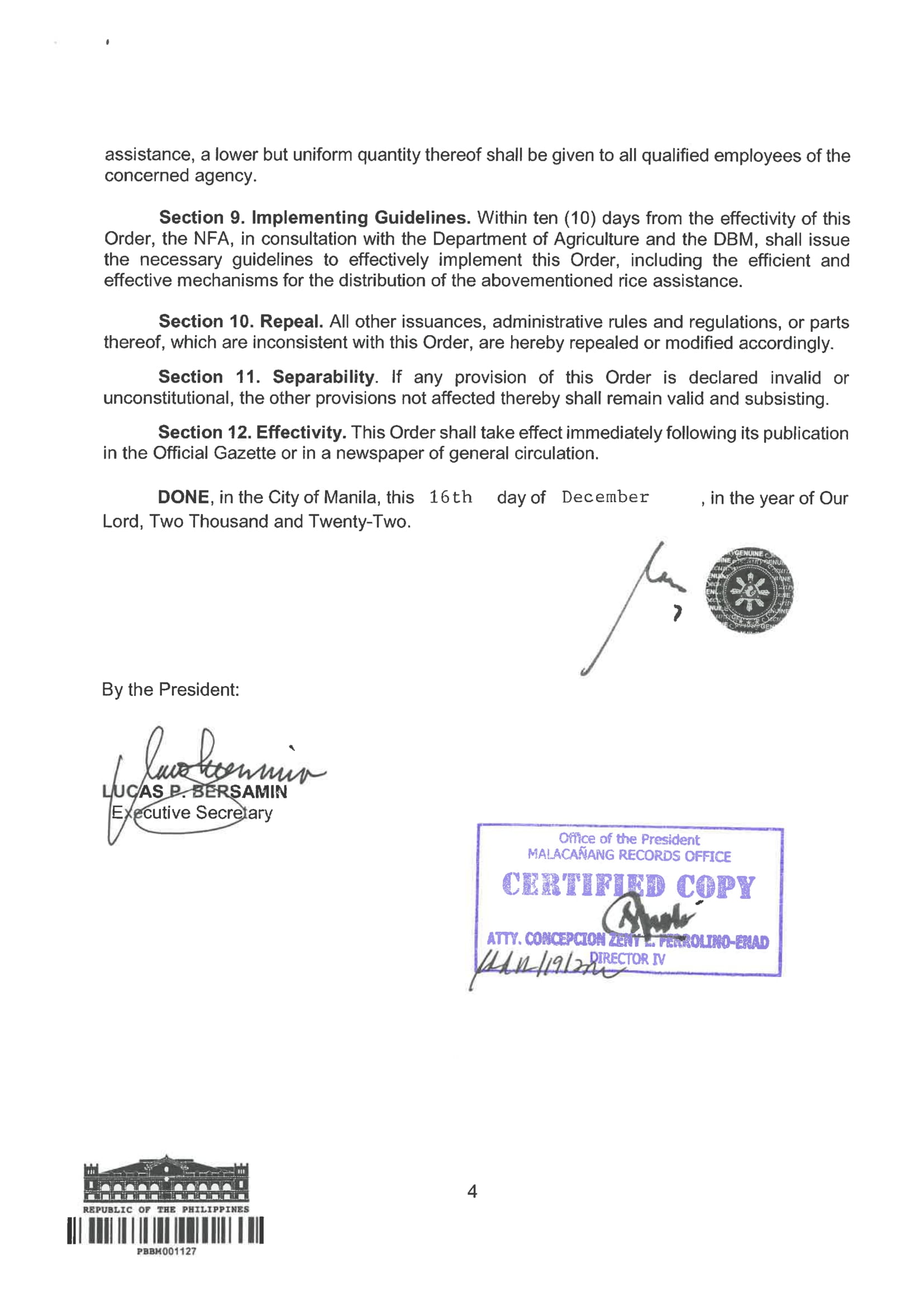 One-Time Grant Of Rice Assistance To All Government Employees | Helpline PH