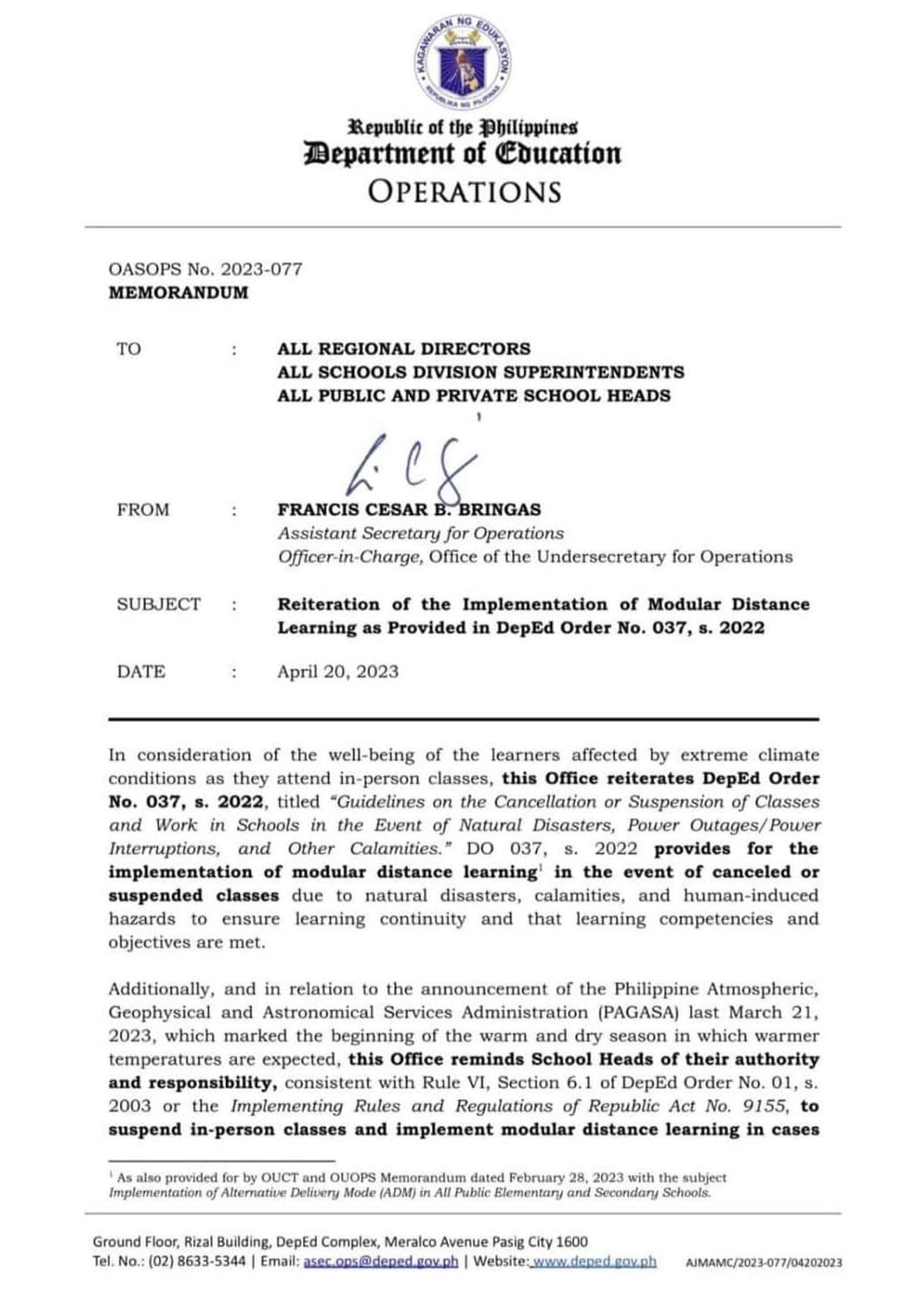 Students' Safety in Extreme Climates: DepEd's Class Suspension ...