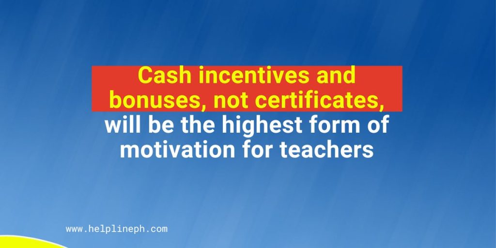 Cash incentives and bonuses, not certificates, will be the highest form ...